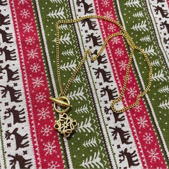 Loewe | Jewelry | Loewe Gold Letter Logo Necklace | Poshmark